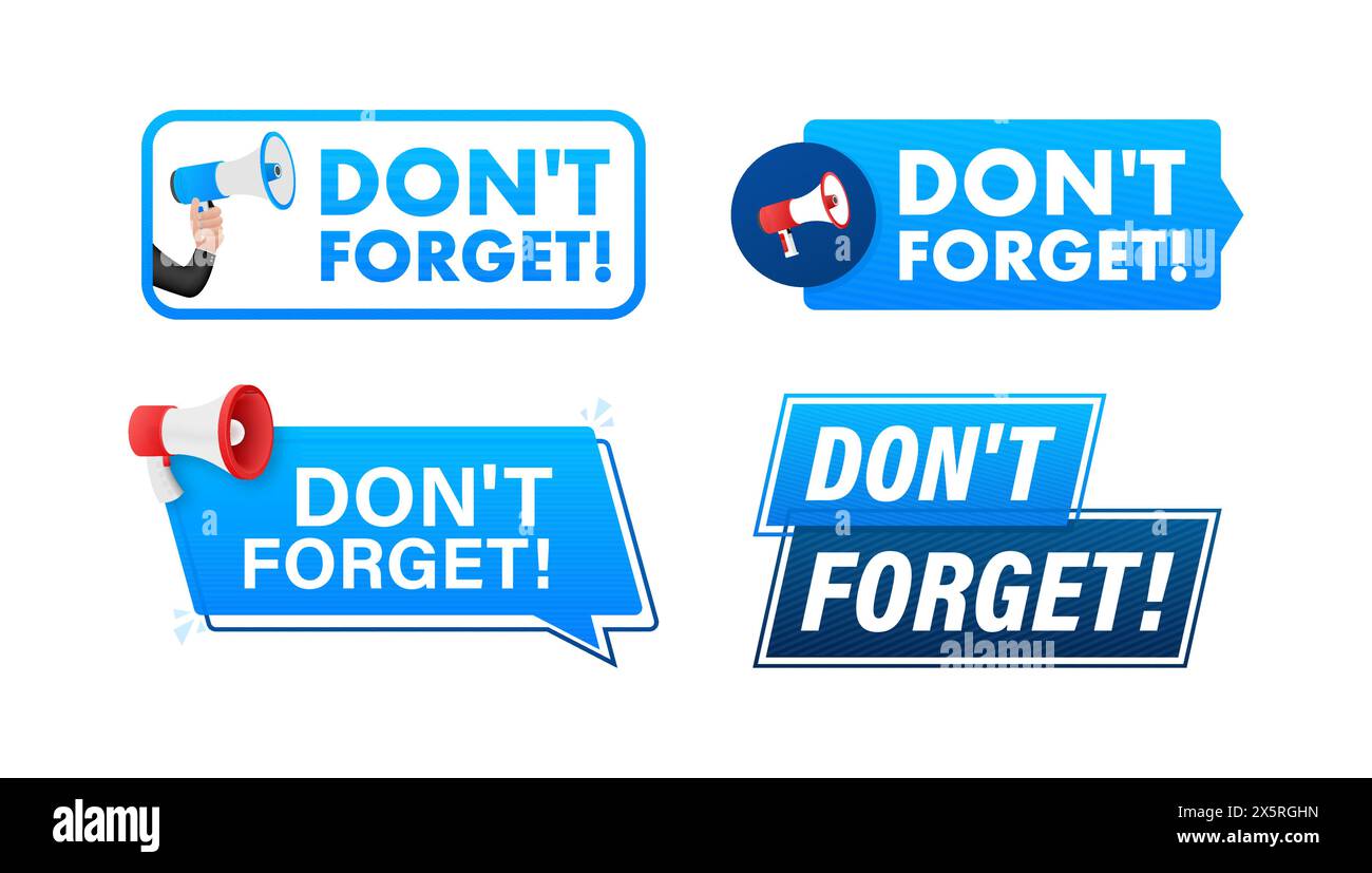 Don't forget post it Stock Vector Images - Alamy
