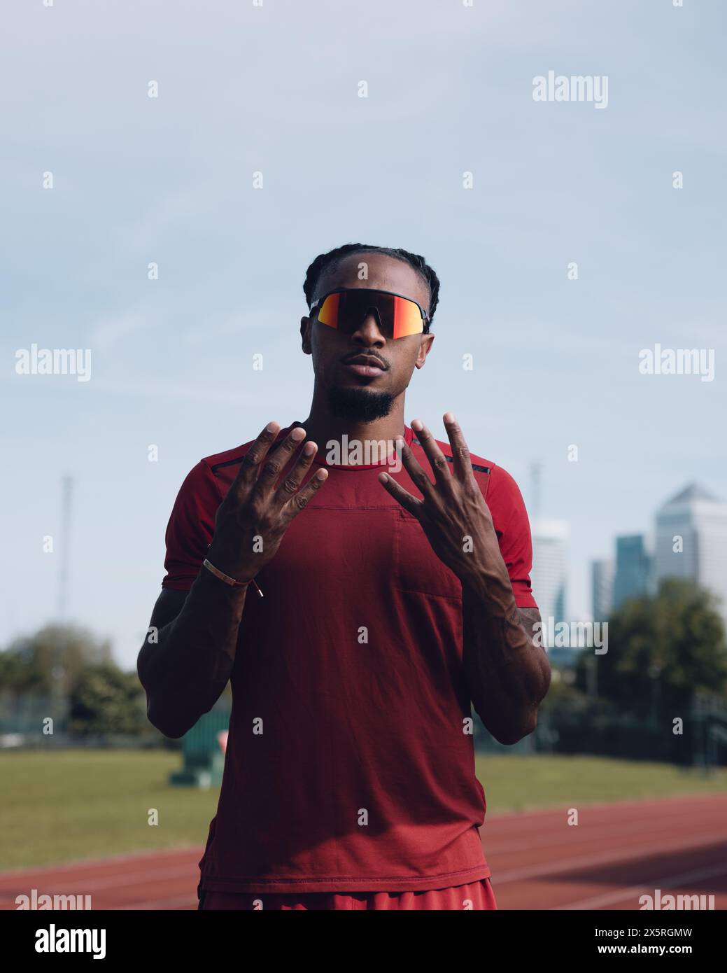 Mile End, UK. 10 May, 2024. USA’s Chris Royster poses for a portrait ...