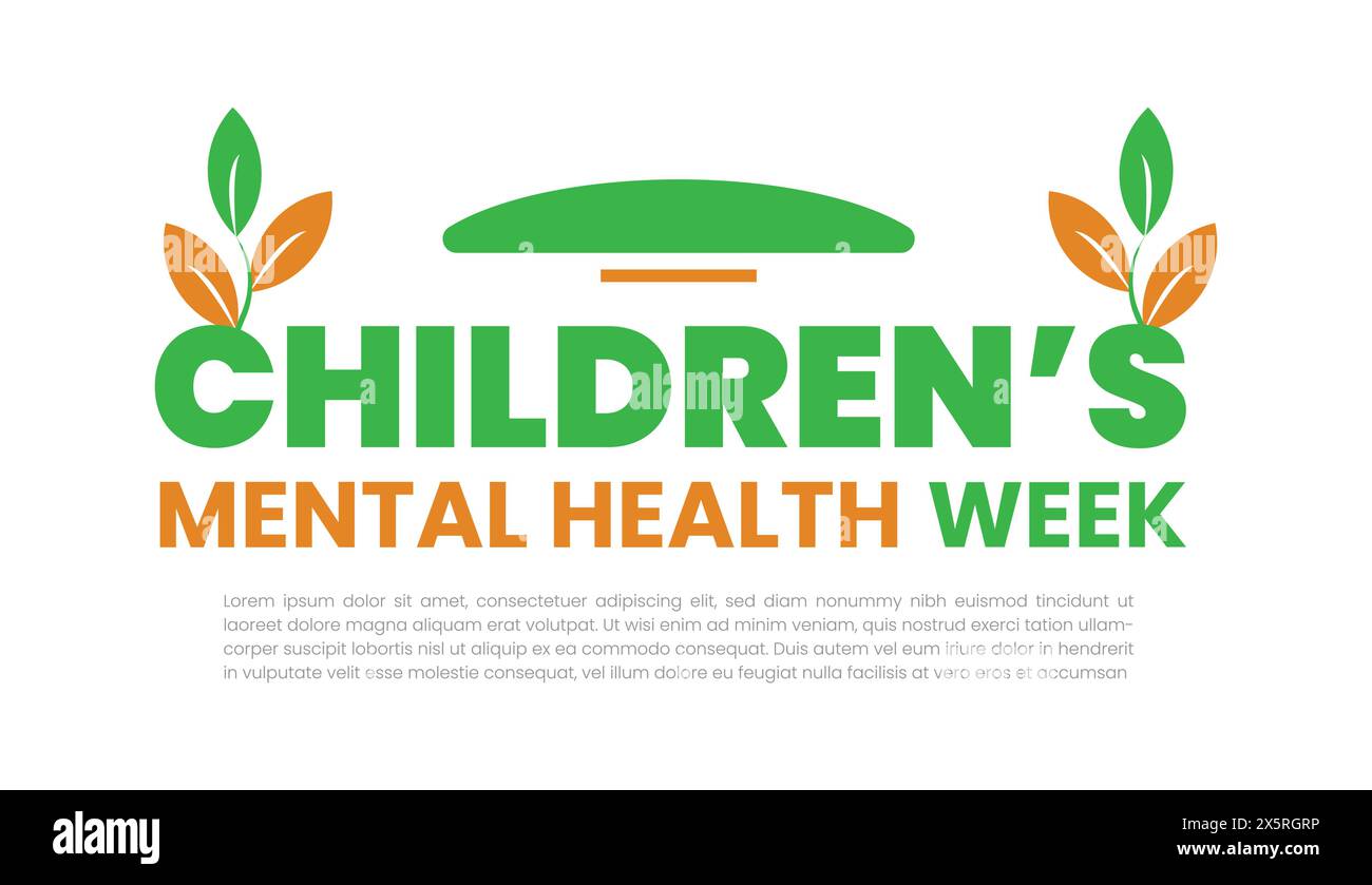 National Children's mental week templet design Stock Vector Image & Art ...