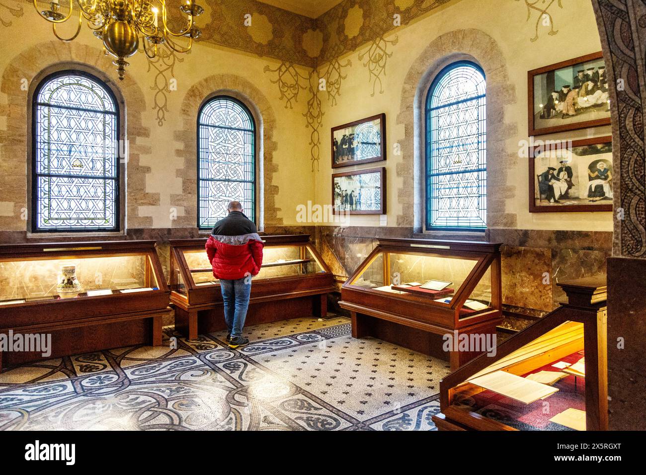 Jewish Museum exhibition inside the 20th century neo romanesque style ...