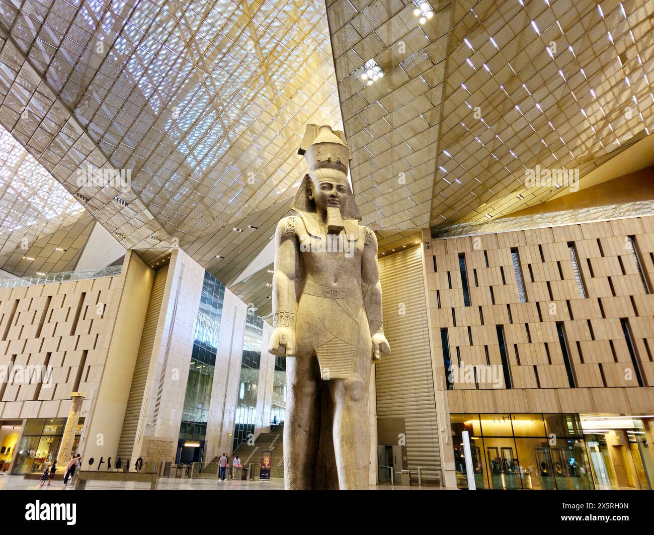Giza, Egypt, April 13 2024: Ramses II from The Grand Egyptian Museum GEM, an archaeological ...
