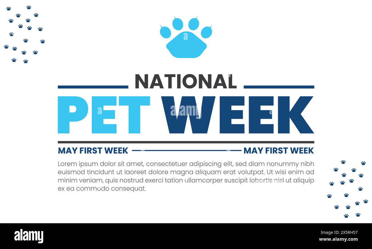 National Pet week awareness day design templet Stock Vector Image & Art ...