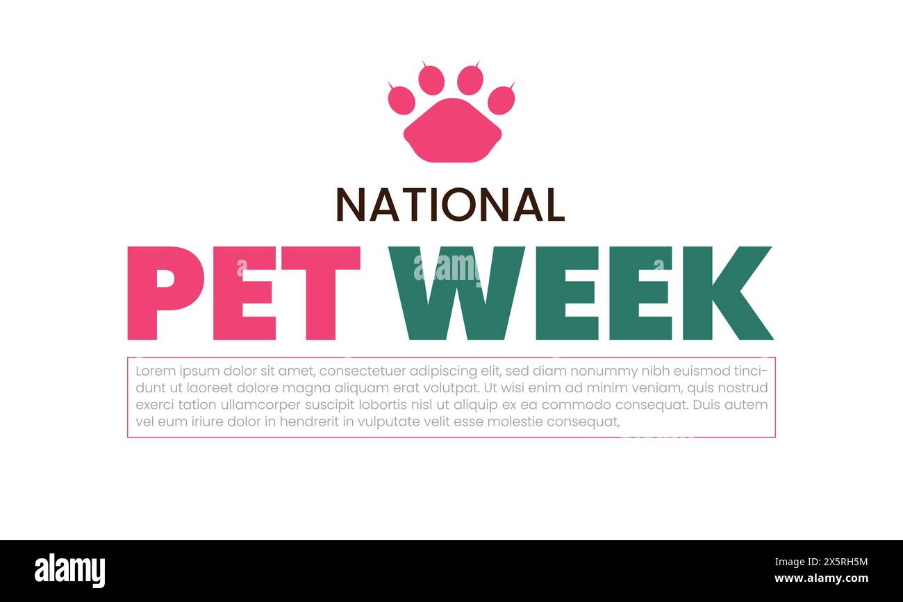 National Pet week awareness day design templet Stock Vector Image & Art ...