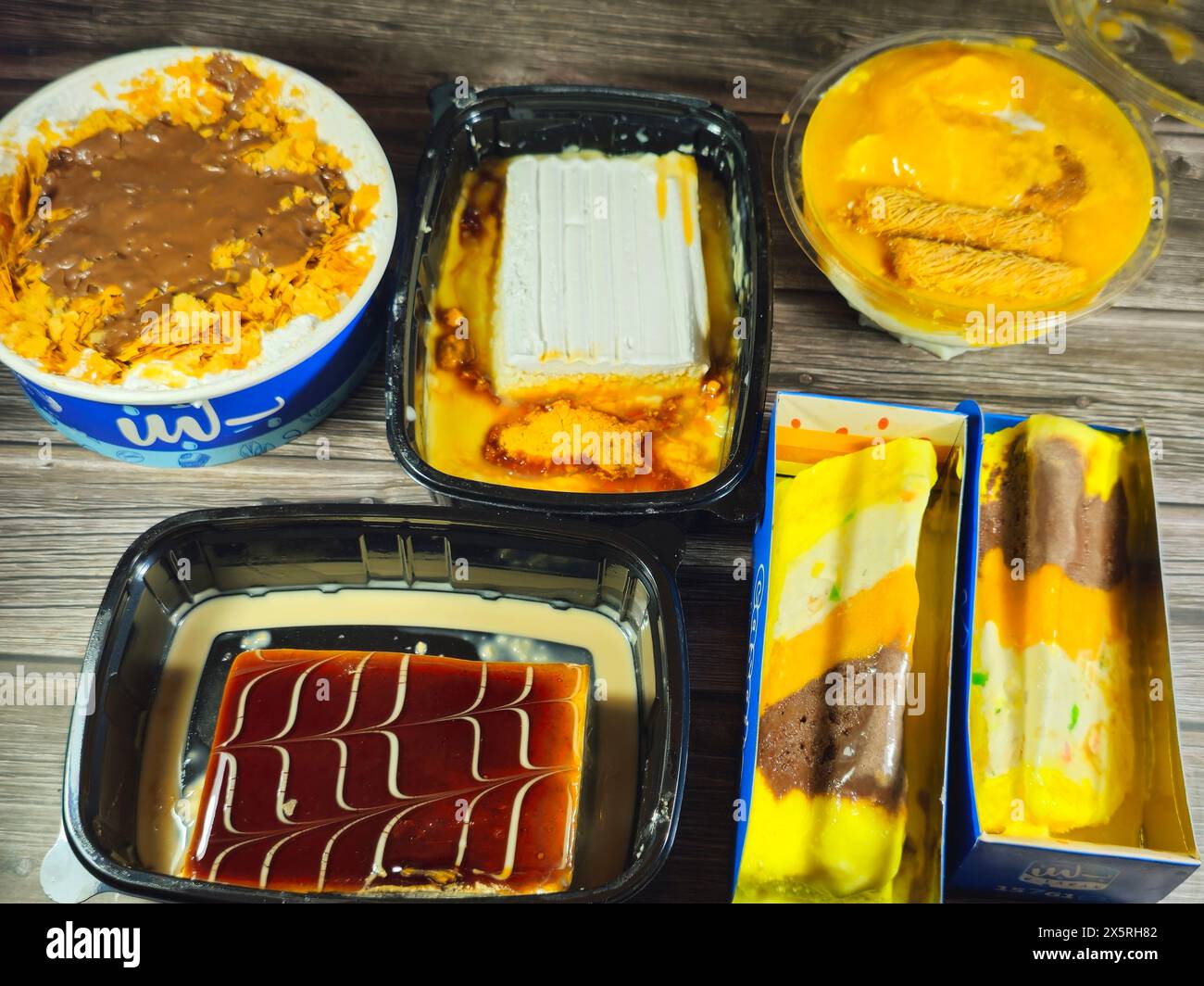 Cairo, Egypt, April 16 2024: Assorted desserts and Ice-cream from B ...