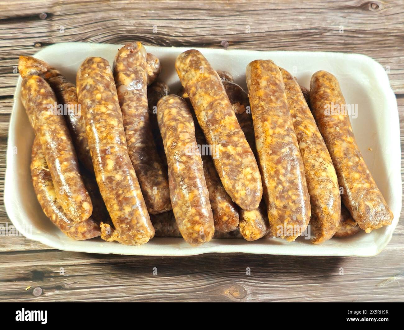 Middle Eastern raw fresh beef sausage, Egyptian sausages. it is a dry ...