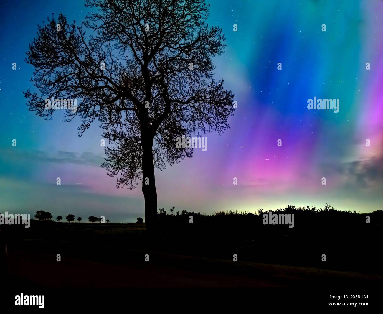 Solar storm lights up the Northamptonshire sky near Adstone with the ...