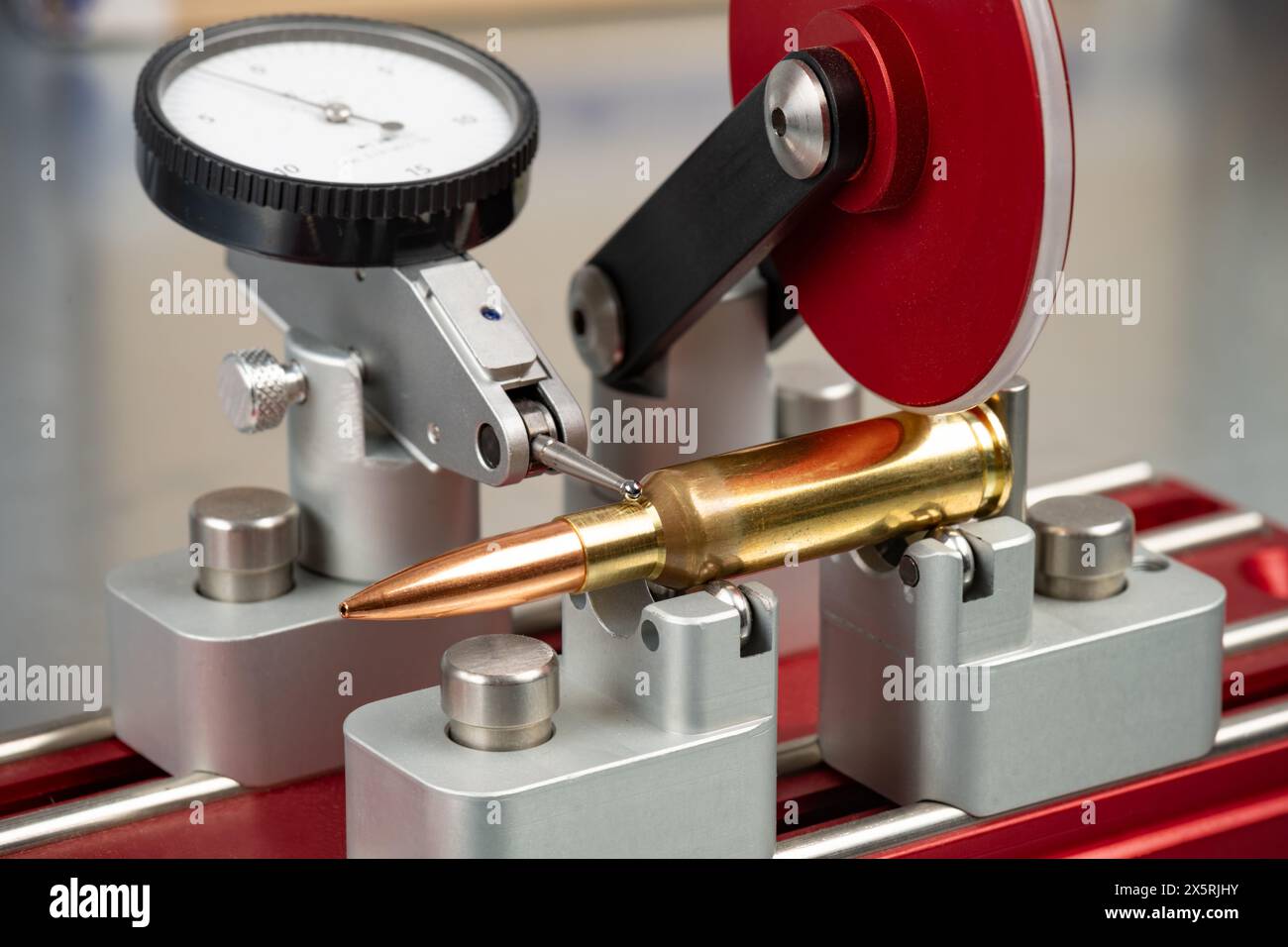 Bullet Case Neck Wall Thickness Concentricity Gage tool closeup Stock ...