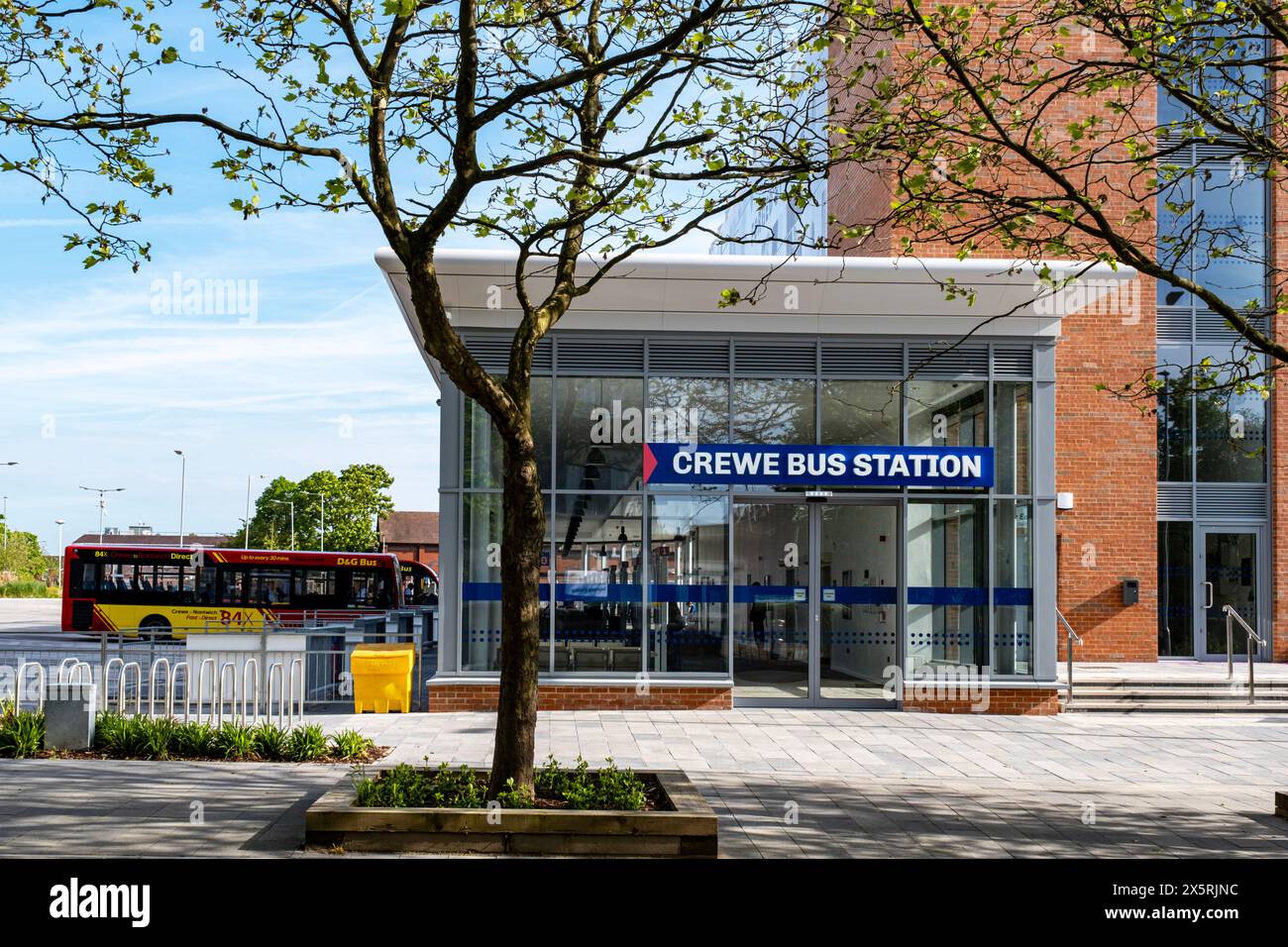 Bus station in town centre of Crewe Cheshire UK Stock Photo - Alamy
