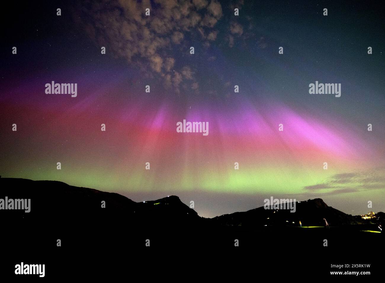 The aurora borealis, also known as the northern lights, above Arthur’s ...