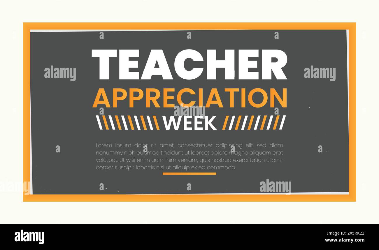 Teacher Appreciation Week design templet Stock Vector Image & Art - Alamy