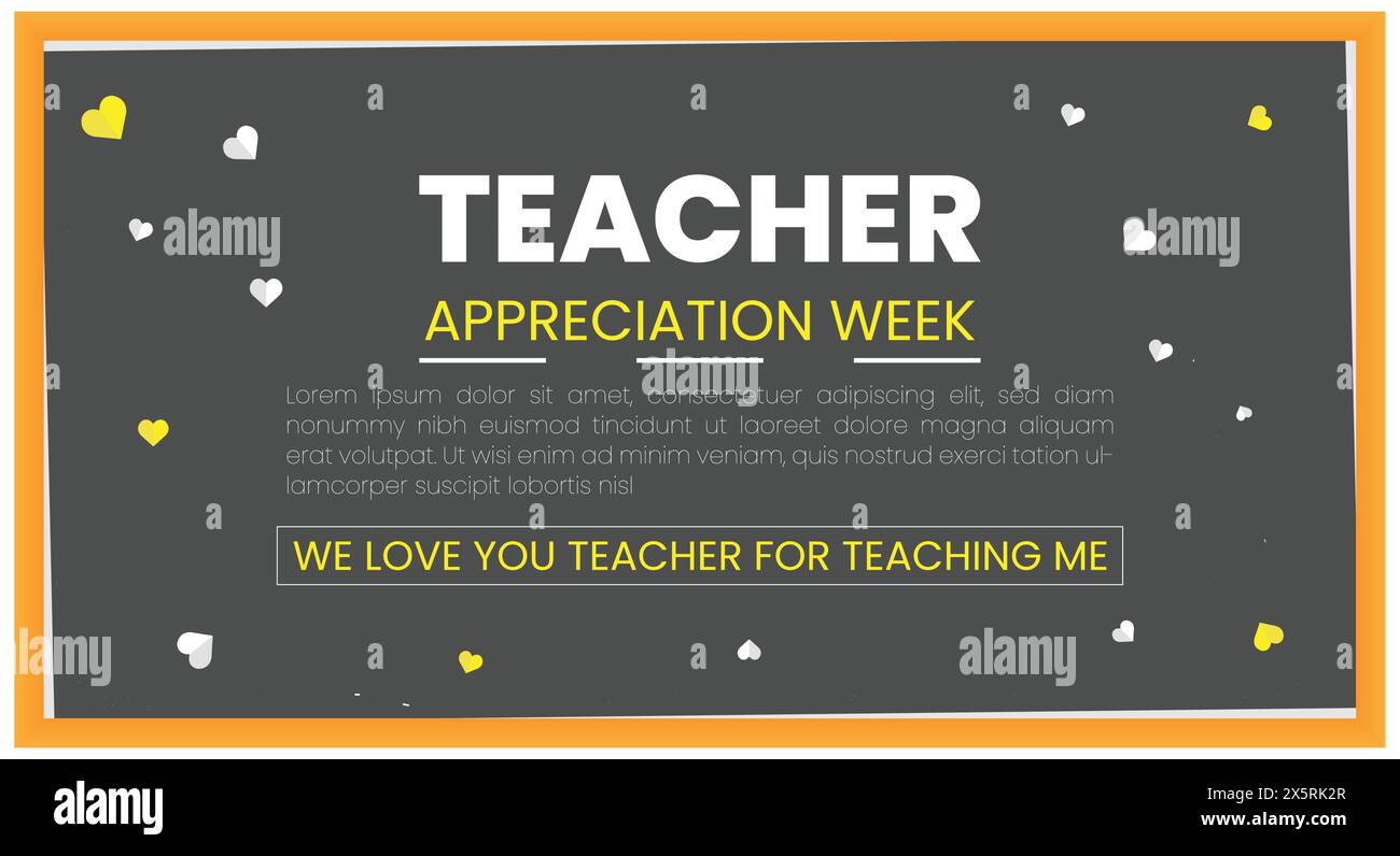 Teacher Appreciation Week design templet Stock Vector Image & Art - Alamy