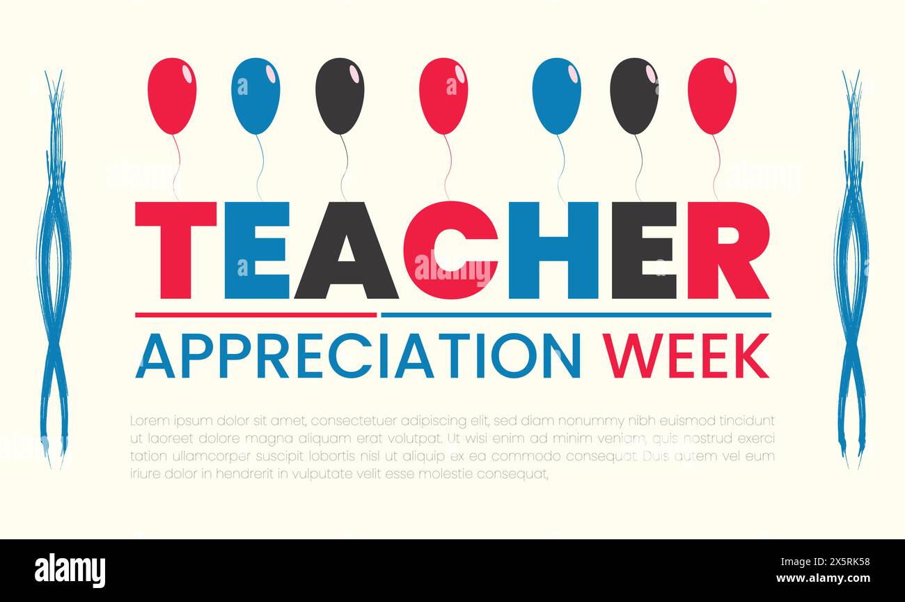 Teacher Appreciation Week design templet Stock Vector Image & Art - Alamy
