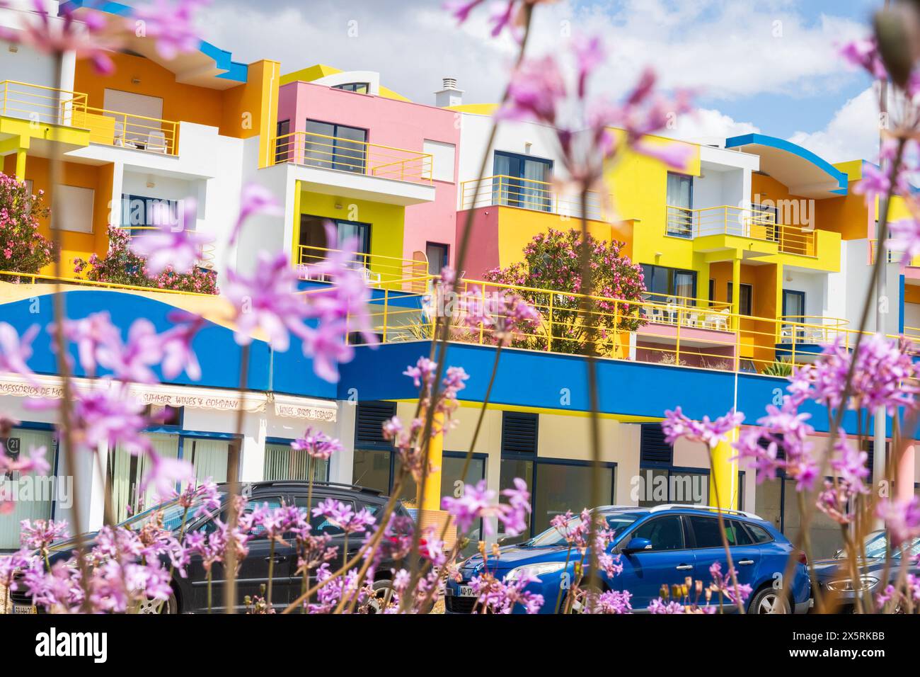 Albufeira, Portugal - April 28, 2024: Colorful modern residential ...