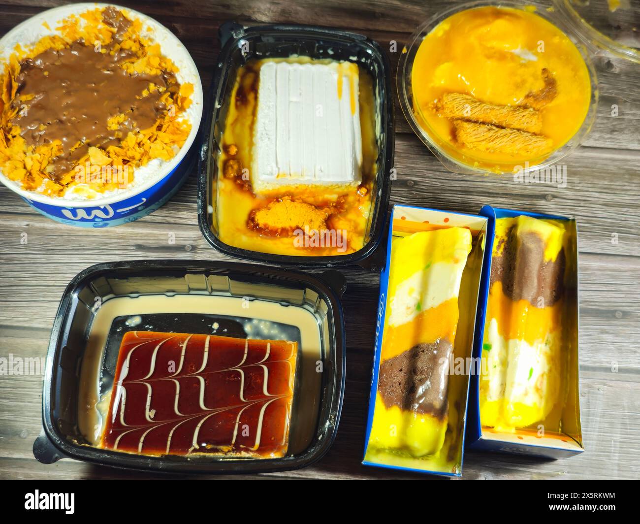 Cairo, Egypt, April 16 2024: Assorted desserts and Ice-cream from B ...