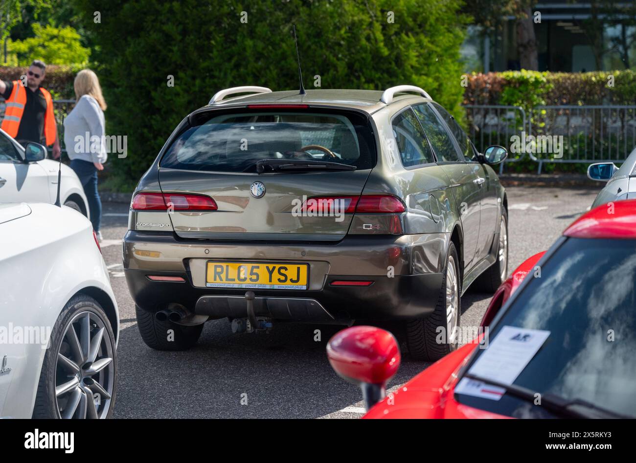 Italian car show at Brooklands museum in Surrey UK. Ferrari ...