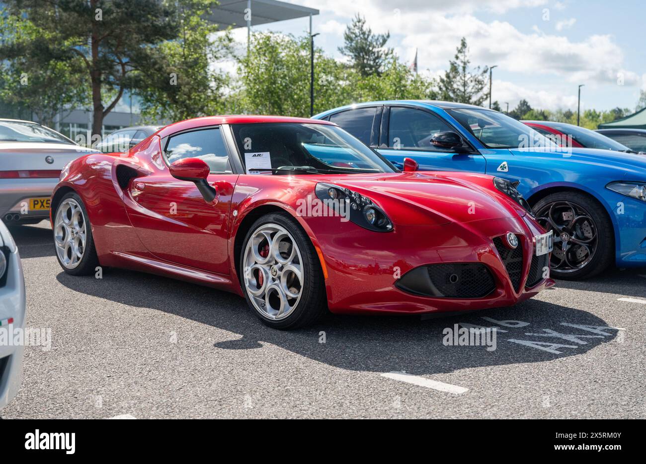 Italian car show at Brooklands museum in Surrey UK. Ferrari ...