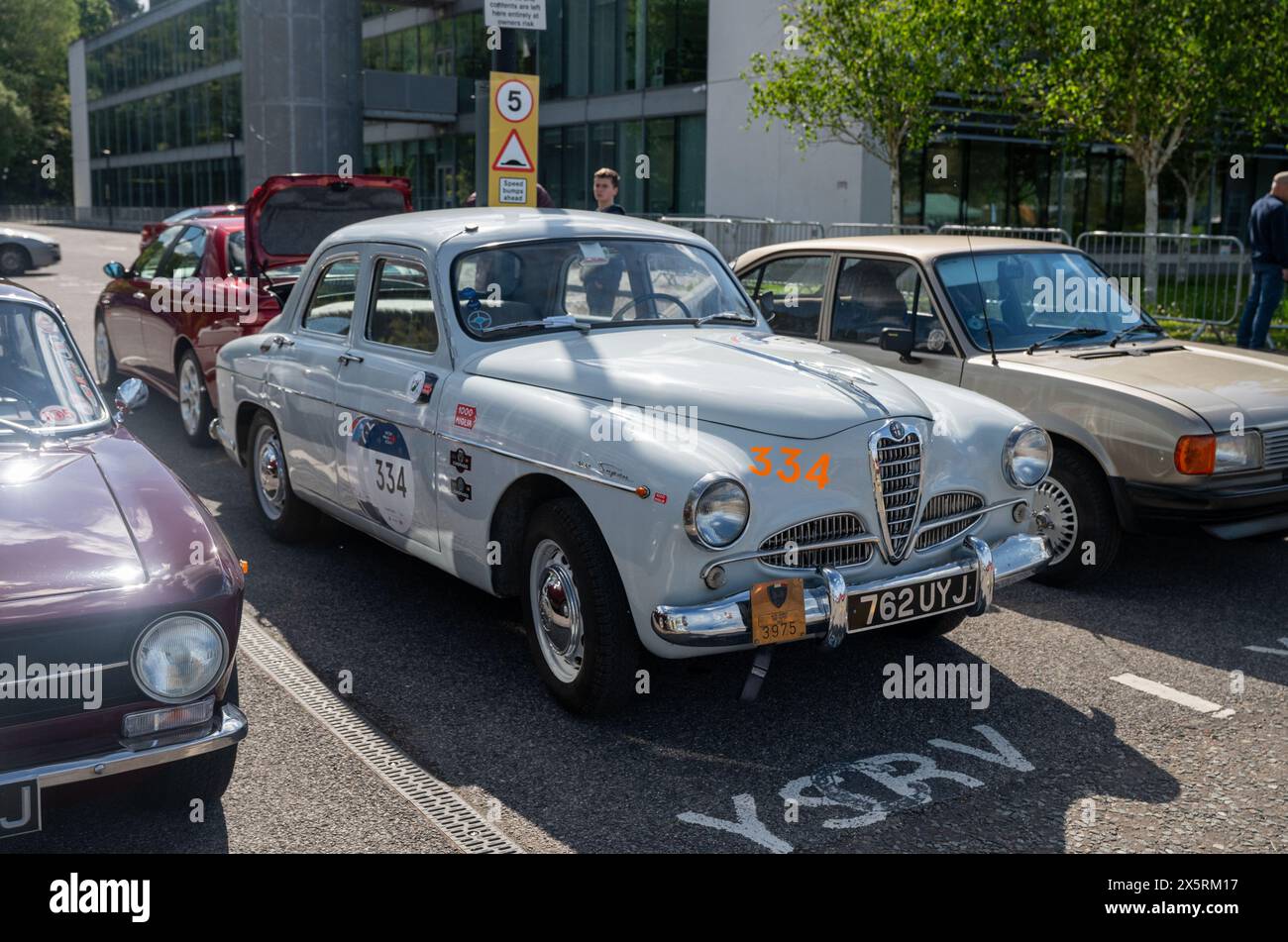Italian car show at Brooklands museum in Surrey UK. Ferrari ...