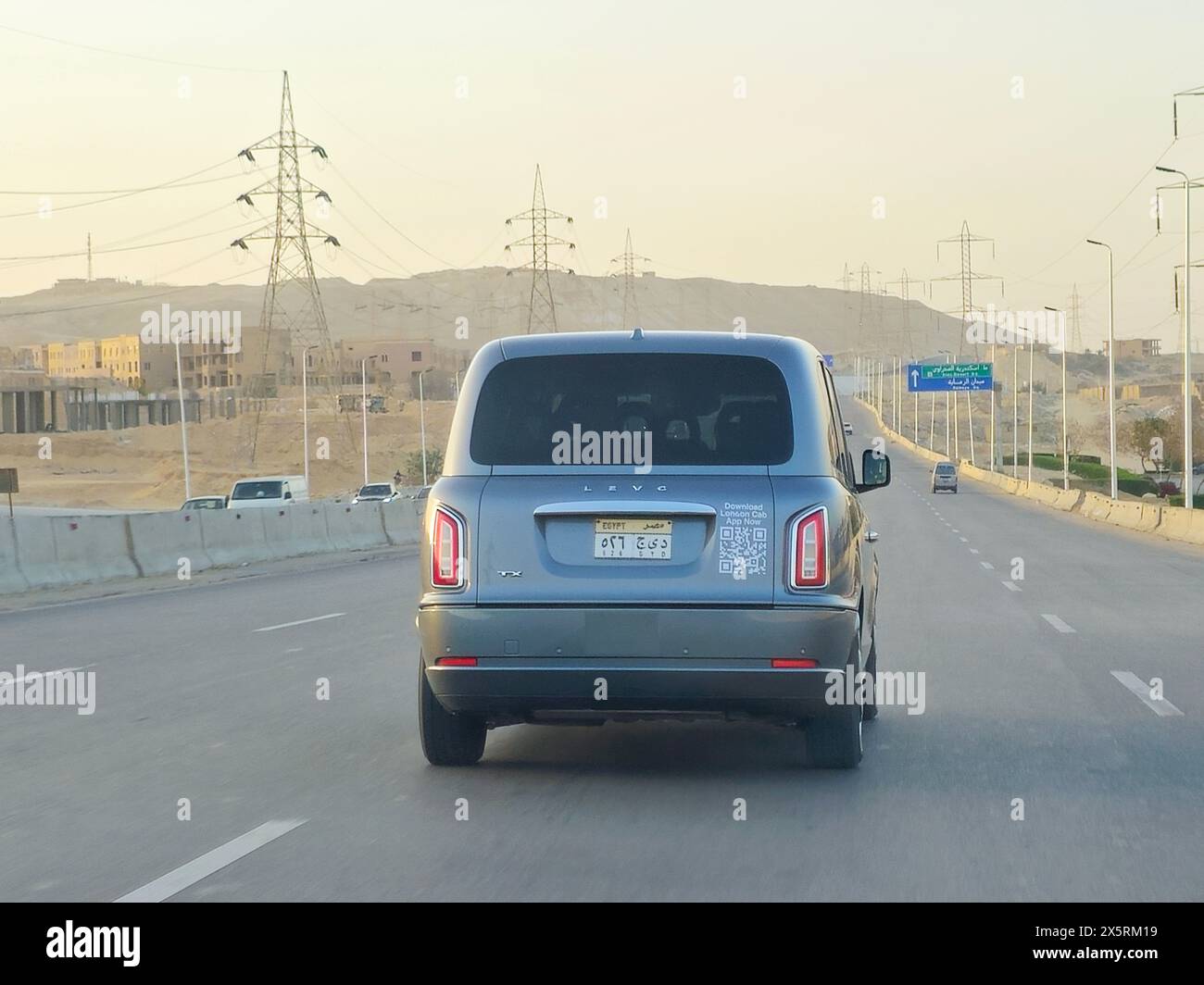 Giza, Egypt, April 2 2024: LEVC London Electric Vehicle Company Car ...