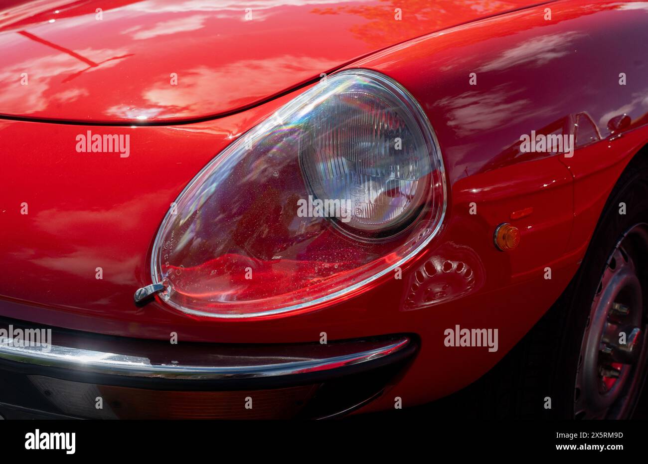 Italian car show at Brooklands museum in Surrey UK. Ferrari ...