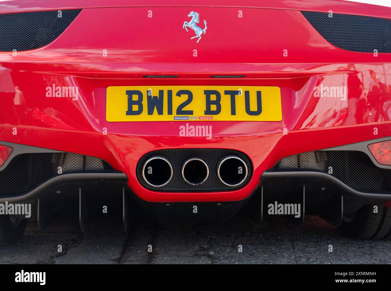 Italian car show at Brooklands museum in Surrey UK. Ferrari ...