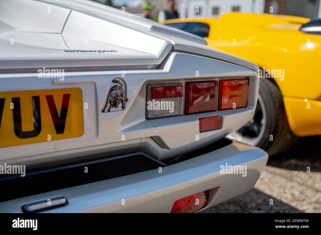 Italian car show at Brooklands museum in Surrey UK. Ferrari ...