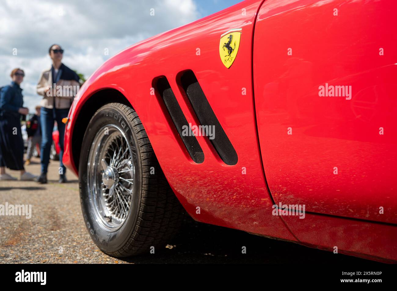 Italian car show at Brooklands museum in Surrey UK. Ferrari ...
