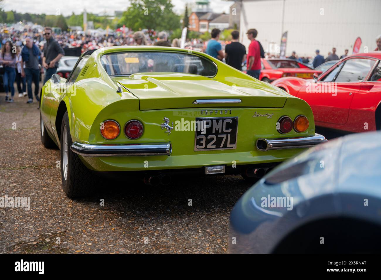 Italian car show at Brooklands museum in Surrey UK. Ferrari ...