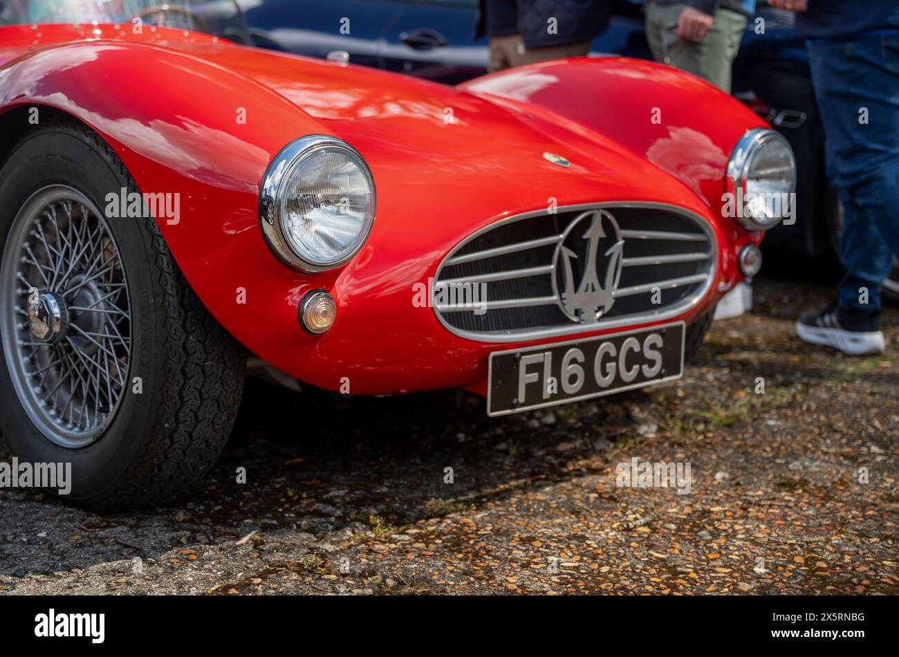 Italian car show at Brooklands museum in Surrey UK. Ferrari ...