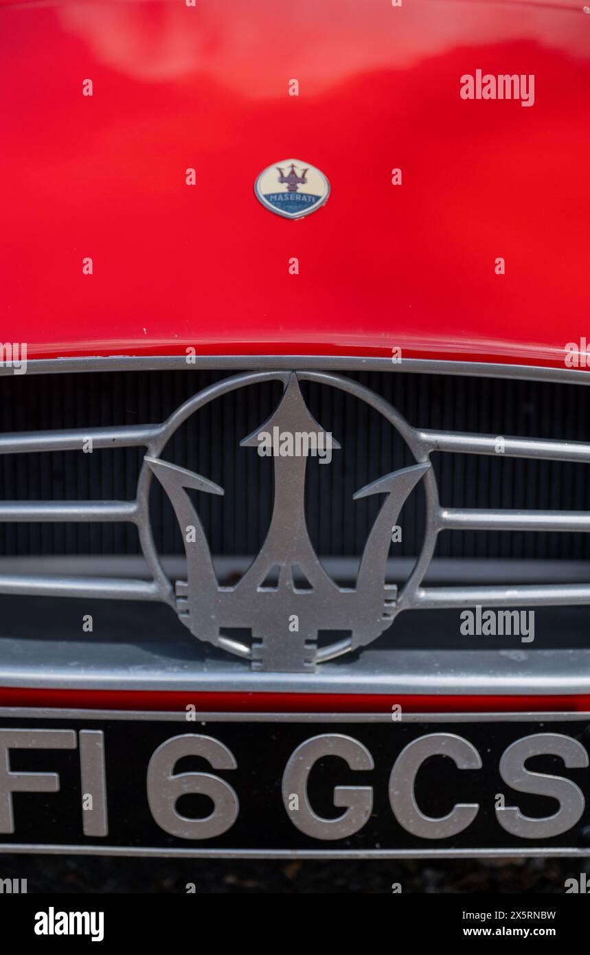 Italian car show at Brooklands museum in Surrey UK. Ferrari ...