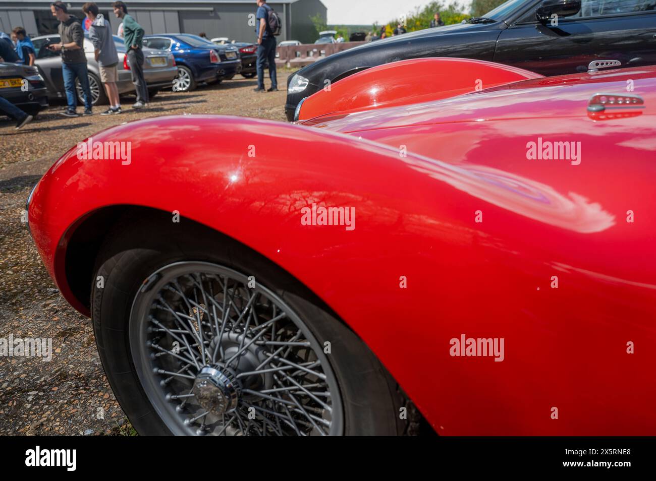 Italian car show at Brooklands museum in Surrey UK. Ferrari ...
