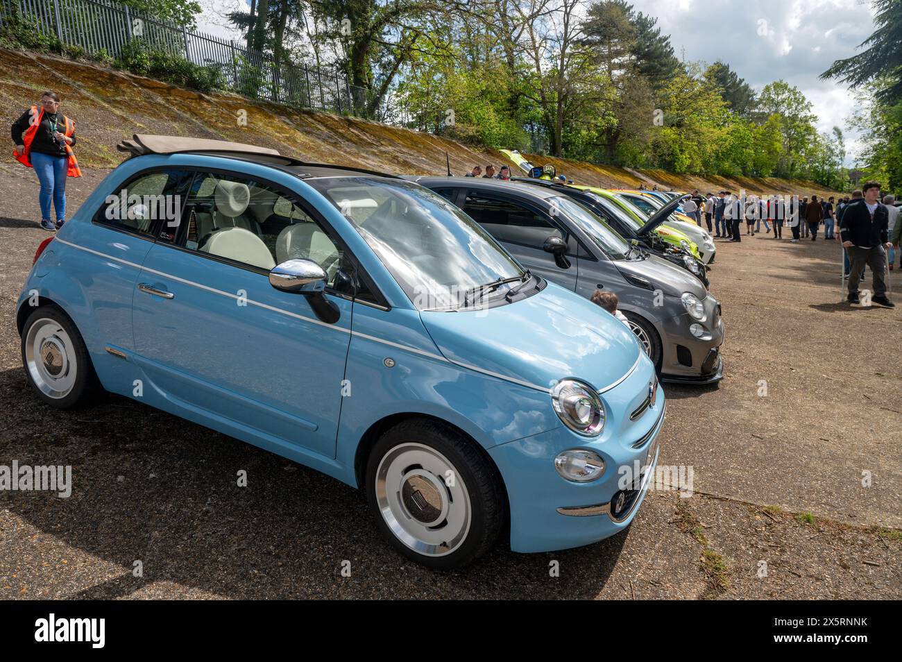 Italian car show at Brooklands museum in Surrey UK. Ferrari ...