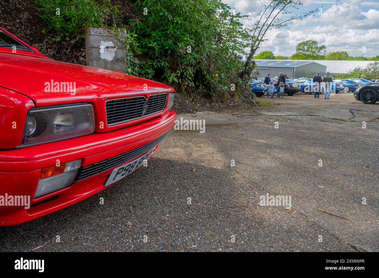 Italian car show at Brooklands museum in Surrey UK. Ferrari ...