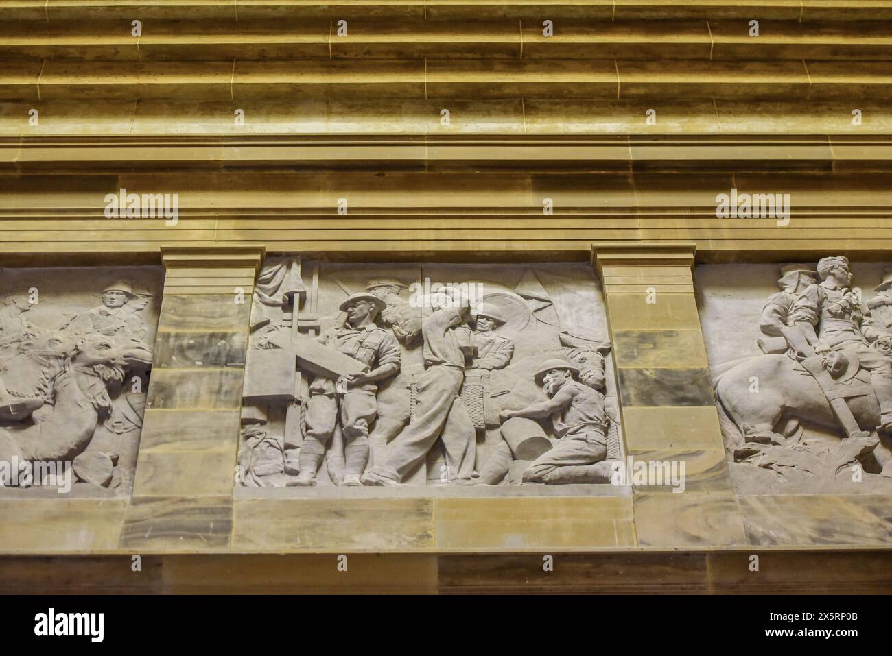 Melbourne, Australia. 11th May, 2024. Bas-relief at Shrine of ...