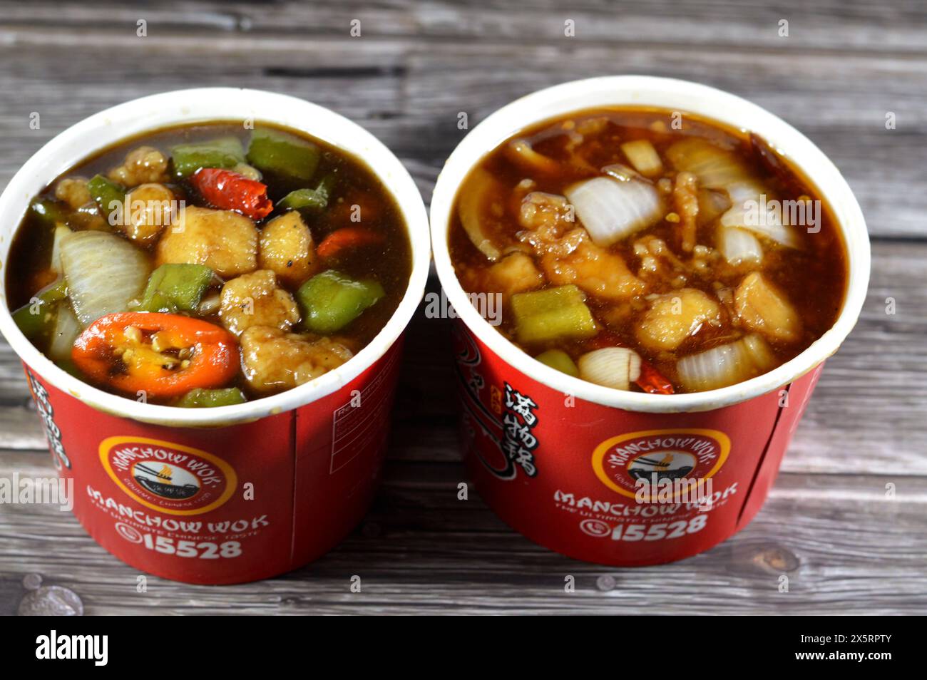 Cairo, Egypt, March 27 2024: Panda house Manchow wok Chinese food ...