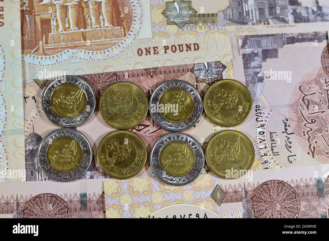 Egyptian pound 1 LE EGP and 50 piaster coin, Commemorative issue, 50 ...