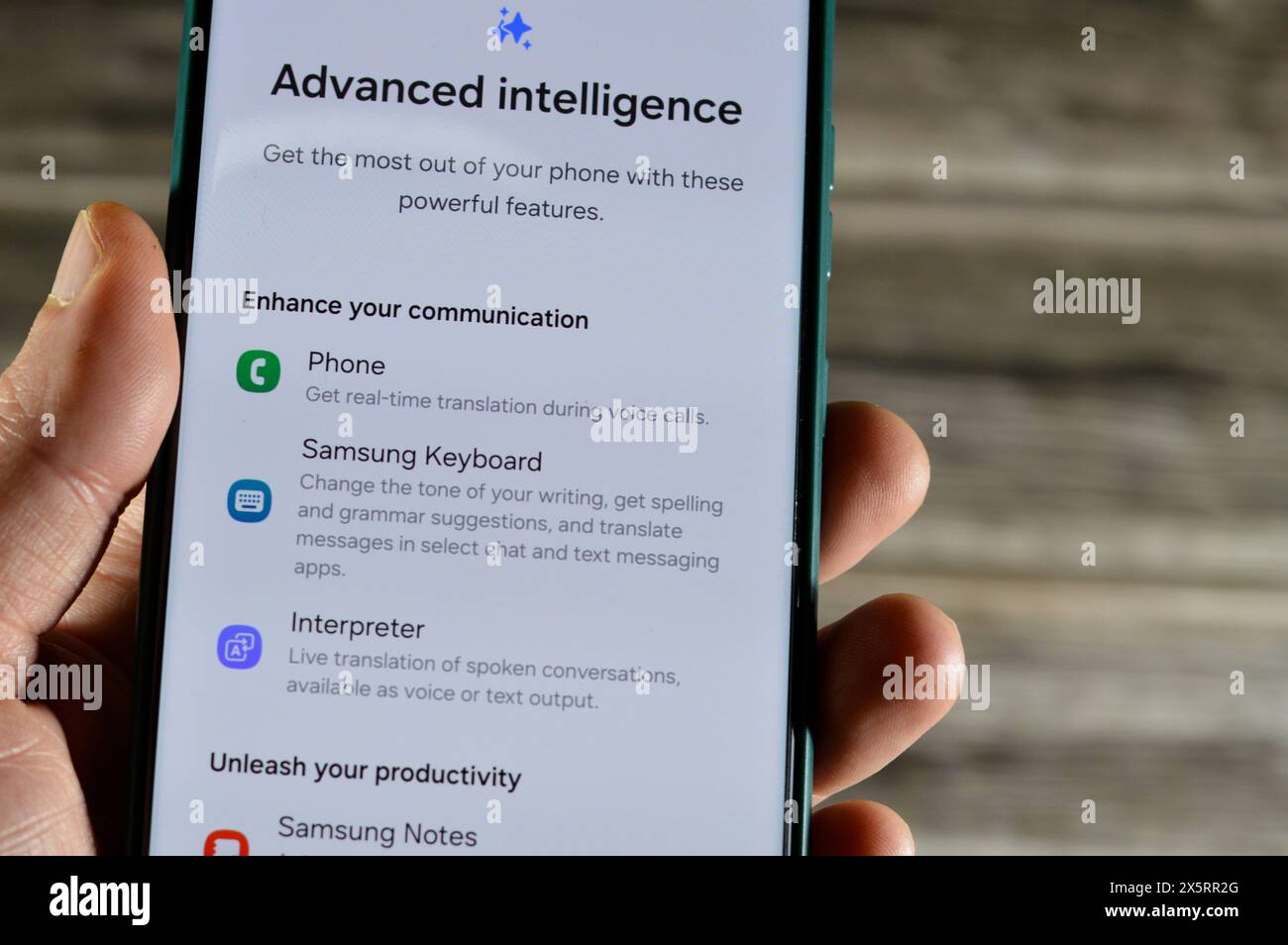 Cairo, Egypt, April 1 2024: Samsung software update for Samsung ...