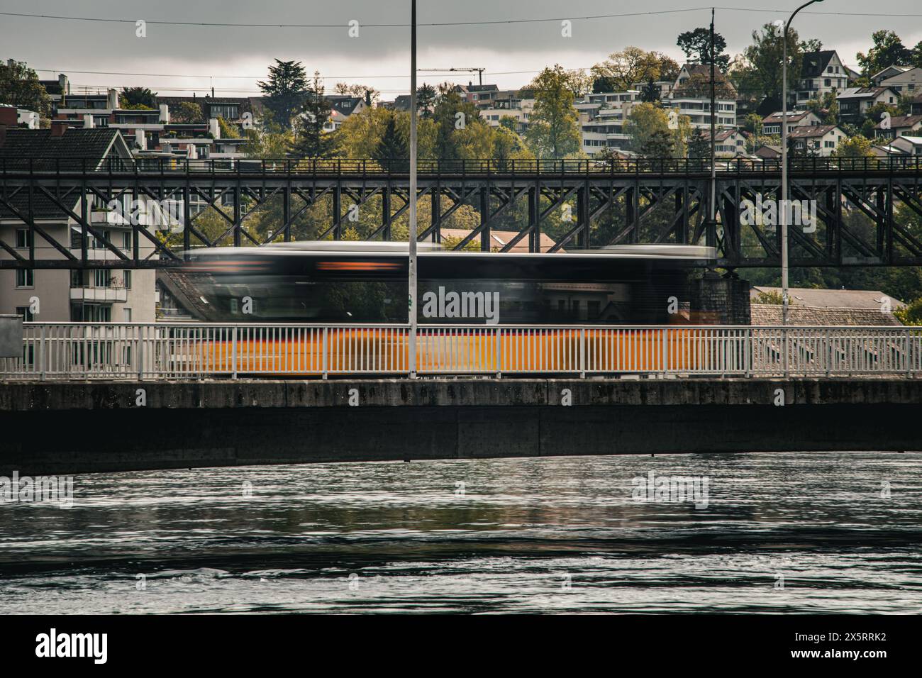 Bus on Bridge Stock Photo - Alamy