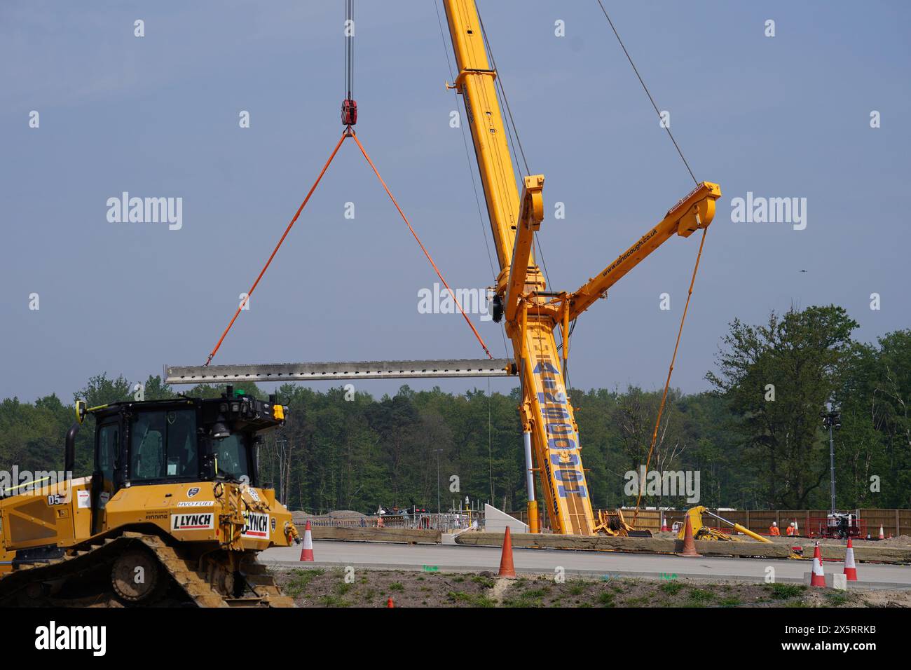 Engineering work taking place at the A3 Wisley interchange at Junction ...