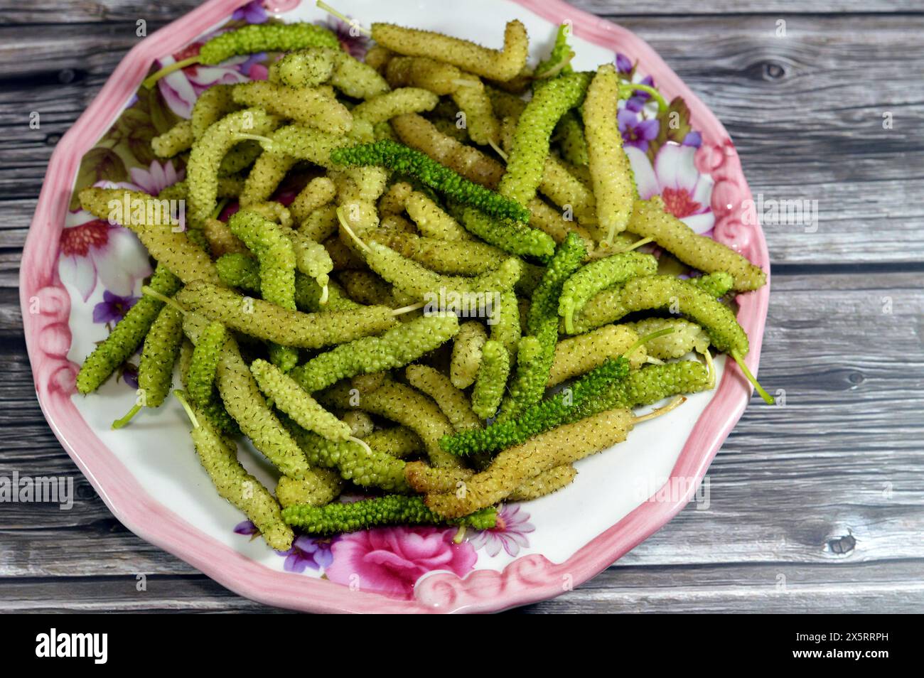 White Shahtoot Mulberry fruits, Long Morus nigra or alba edible fruit ...