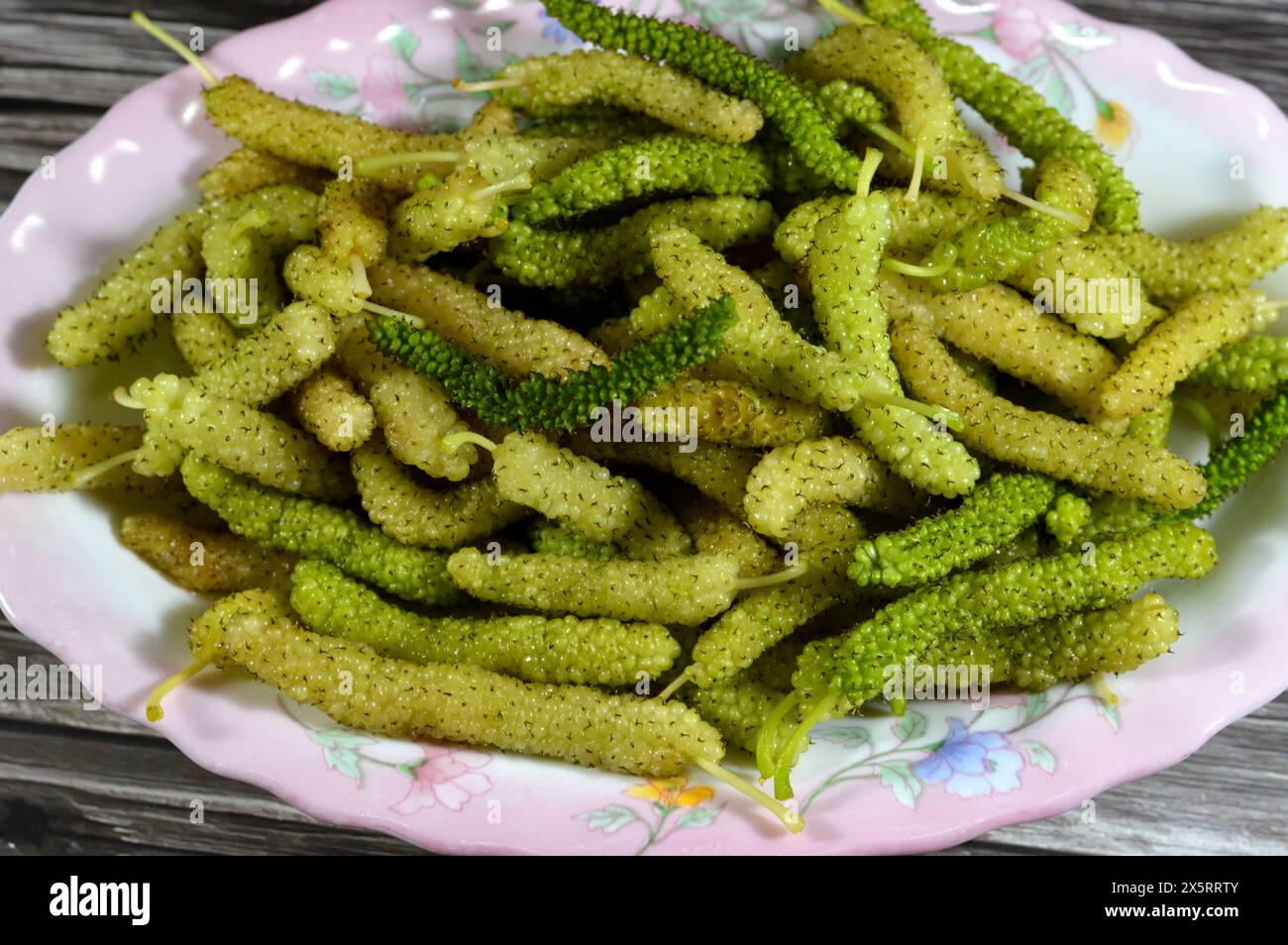 White Shahtoot Mulberry fruits, Long Morus nigra or alba edible fruit ...