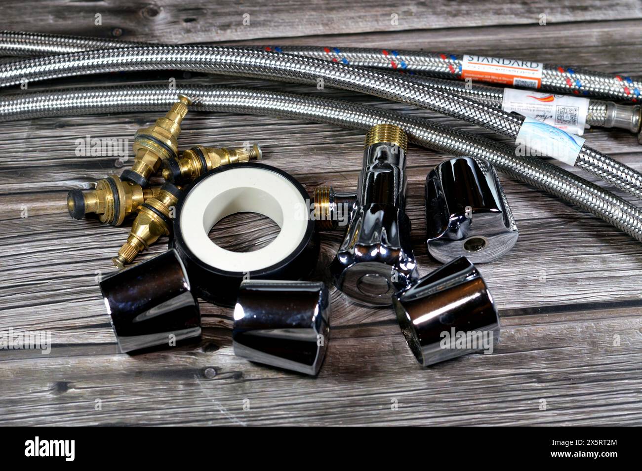 Cairo, Egypt, April 16 2024: water tube pipeline, single braided ...