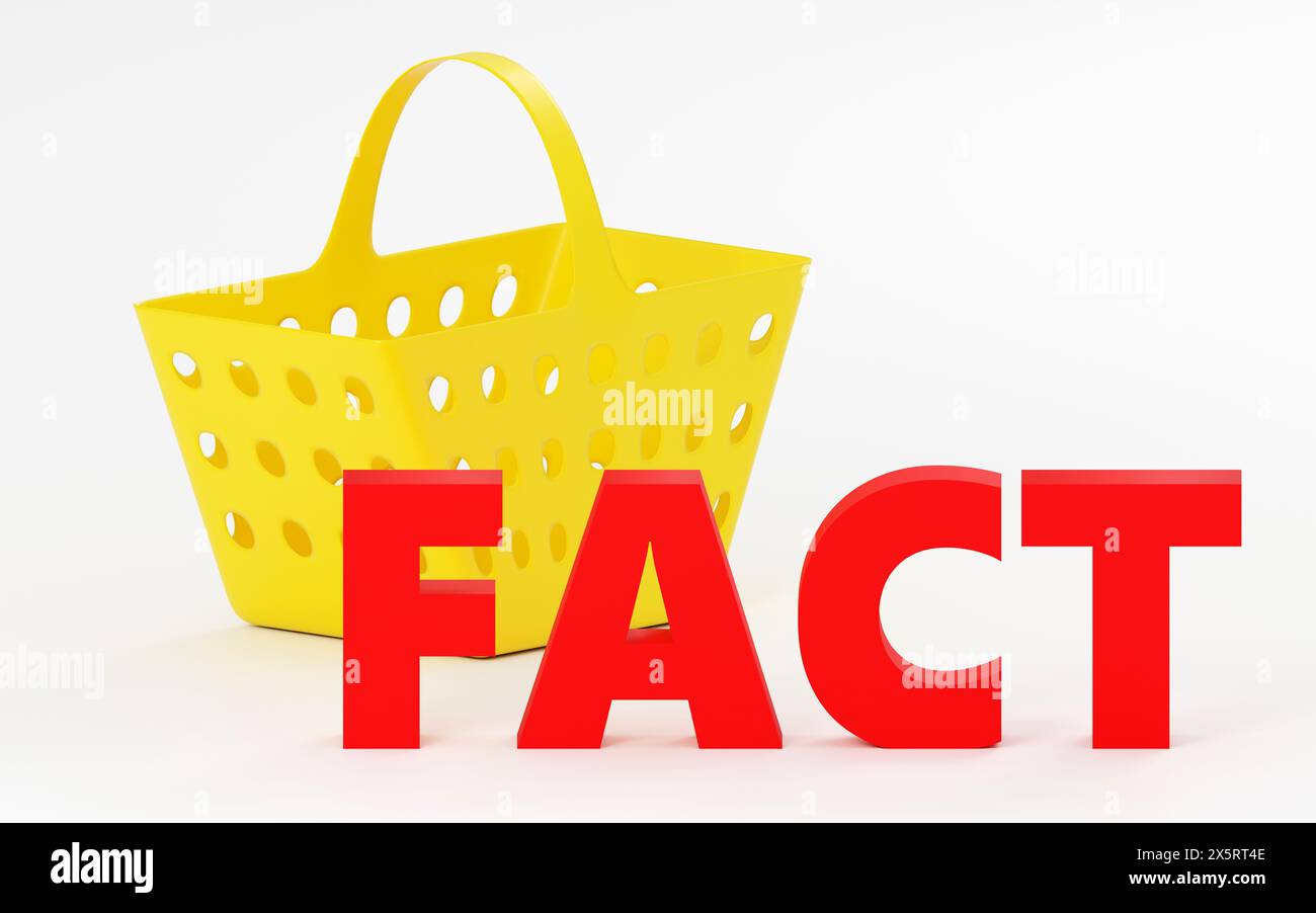 3d fact made of red on grey background, 3d render, sign design concept ...