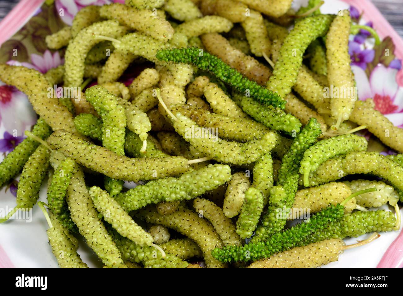 White Shahtoot Mulberry fruits, Long Morus nigra or alba edible fruit ...