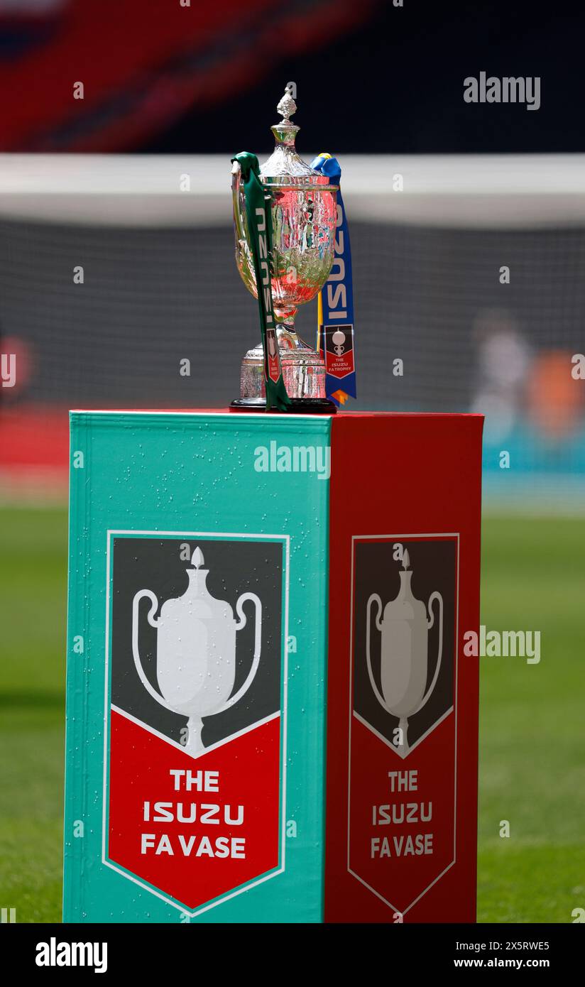 FA Vase on display before the Isuzu FA Vase Final at Wembley Stadium ...