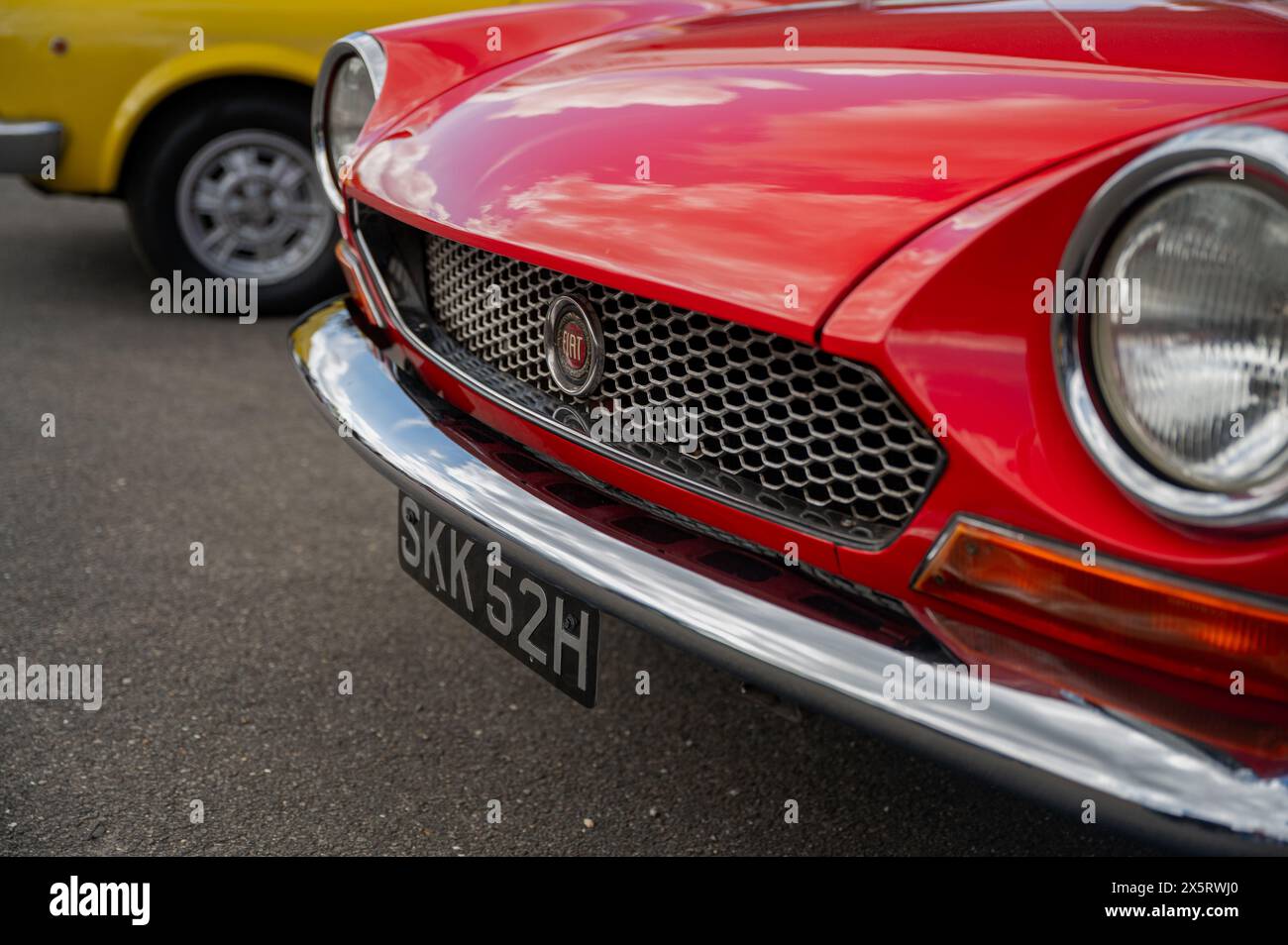 Italian car show at Brooklands museum in Surrey UK. Ferrari ...