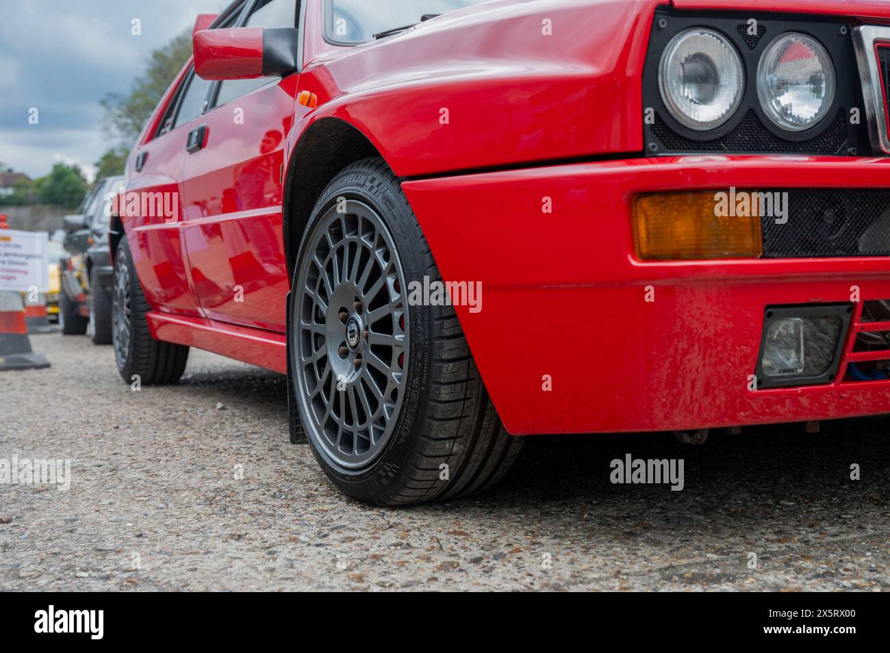 Italian car show at Brooklands museum in Surrey UK. Ferrari ...