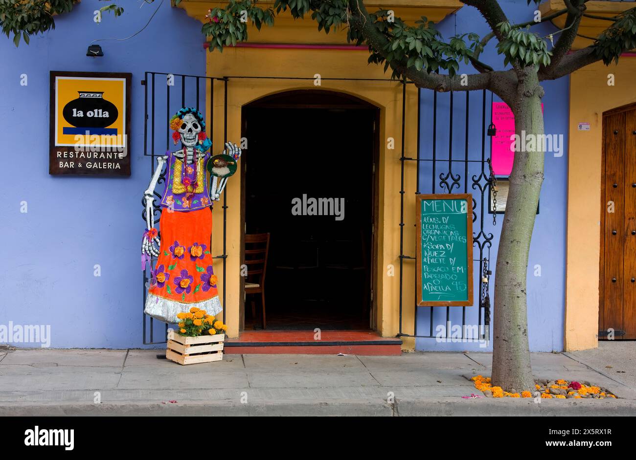 Oaxaca, Mexico, North America. Day of the Dead Decorations. La Olla ...
