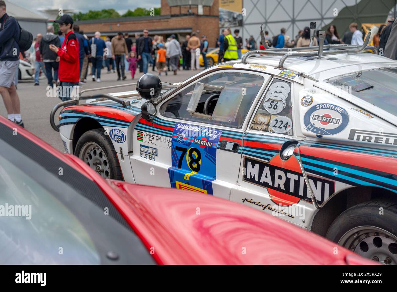Italian car show at Brooklands museum in Surrey UK. Ferrari ...
