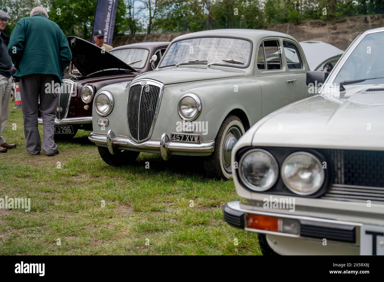Italian car show at Brooklands museum in Surrey UK. Ferrari ...