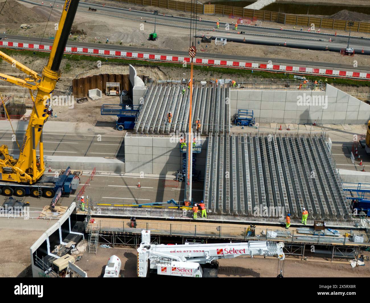 Engineering work taking place at the A3 Wisley interchange at Junction ...